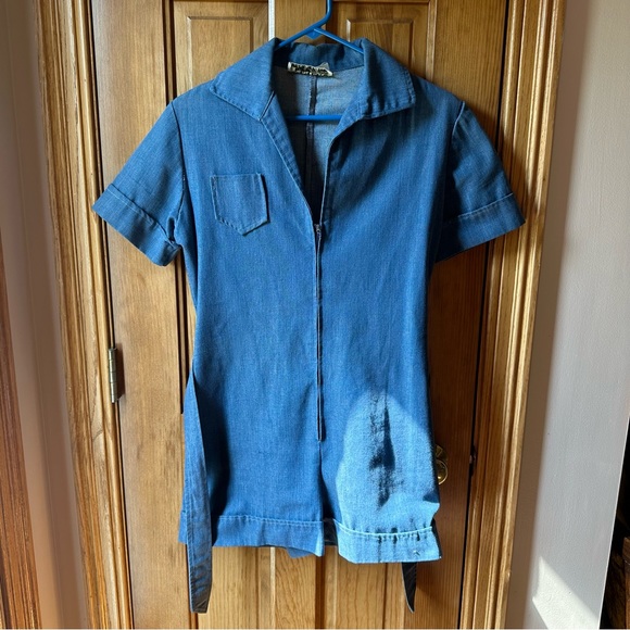 Spacelegs | Pants & Jumpsuits | Vintage Denim Romper | Poshmark